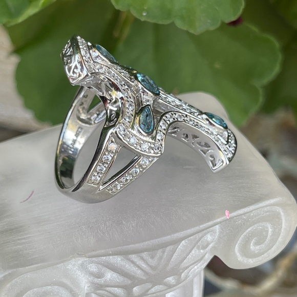 Dallas Prince | Jewelry | Dallas Prince Sterling Blue Topaz Zircon Ring ...